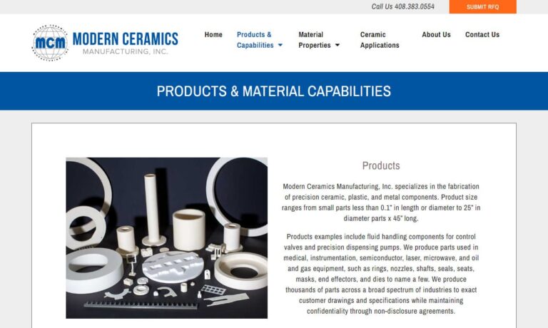 Ceramic Manufacturing Companies | Ceramic Manufacturing Services